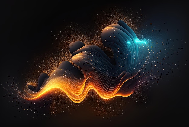 Premium AI Image | Abstract particle wave in a background of light Premium AI Image | Abstract particle wave in a background of light