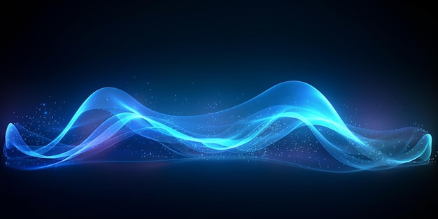 Premium Photo | Abstract particle wave blue color wave flowing particles Premium Photo | Abstract particle wave blue color wave flowing particles