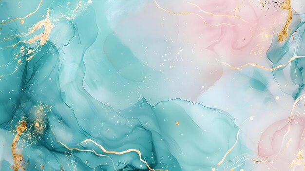 Abstract pastel cyan mint liquid marble golden lines backgroundgreen ... Abstract pastel cyan mint liquid marble golden lines backgroundgreen ...