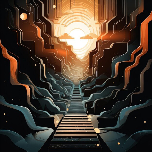 Premium AI Image | Abstract Pathway to Prosperity Premium AI Image | Abstract Pathway to Prosperity