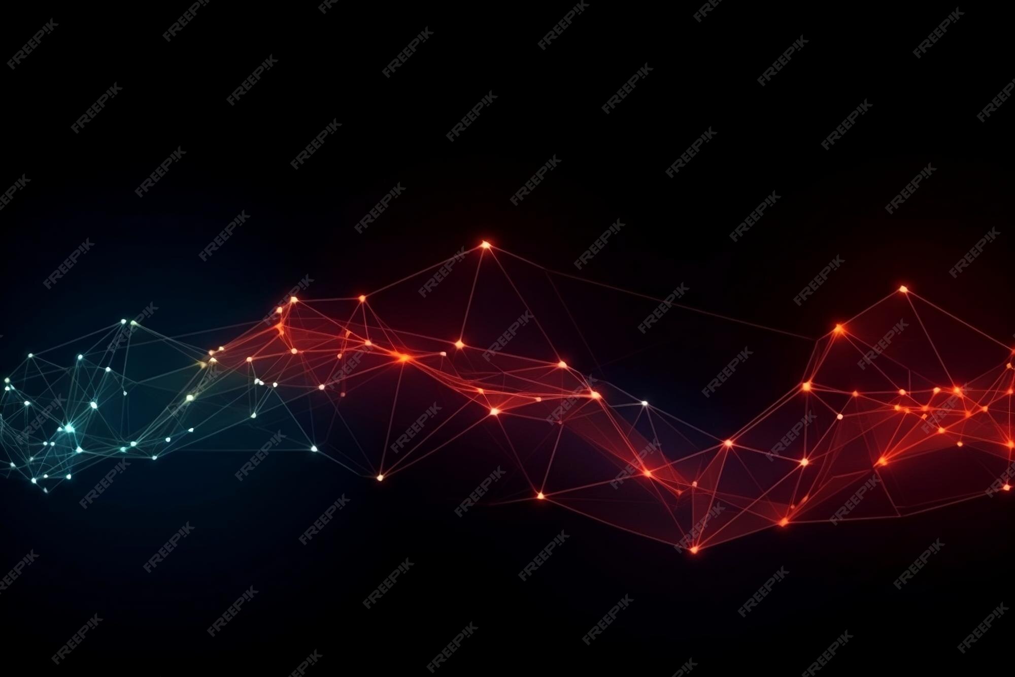 Premium Ai Image Abstract Plexus Background Connected Lines Dots And Wave Flow With Geometric