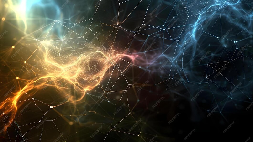 Premium Photo | Abstract plexus background with connected lines and dots creating a digital ...