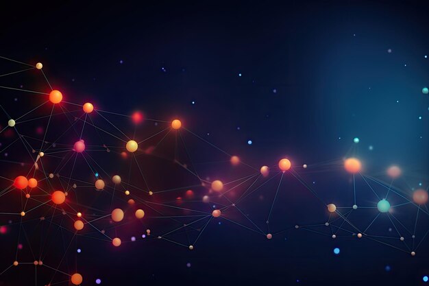 Premium Ai Image Abstract Polygonal Space Low Poly Dark Background With Connecting Dots And