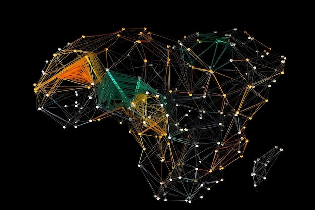 Premium Photo | Abstract polygonal world map on black background ai ... Premium Photo | Abstract polygonal world map on black background ai ...