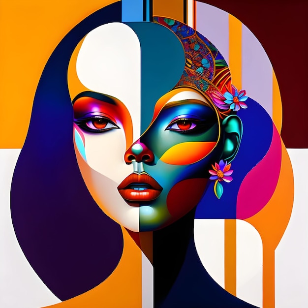 Premium AI Image | Abstract portrait Premium AI Image | Abstract portrait