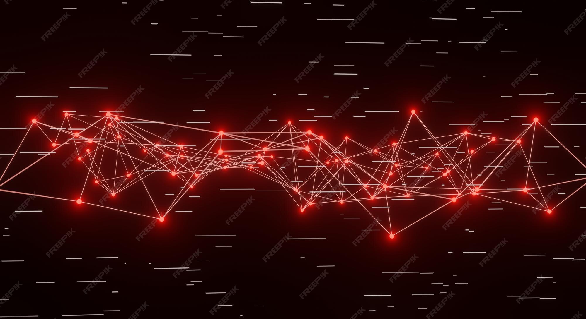 Premium Photo Abstract Red Plexus Background Connection Lines And Dots For Tech Science