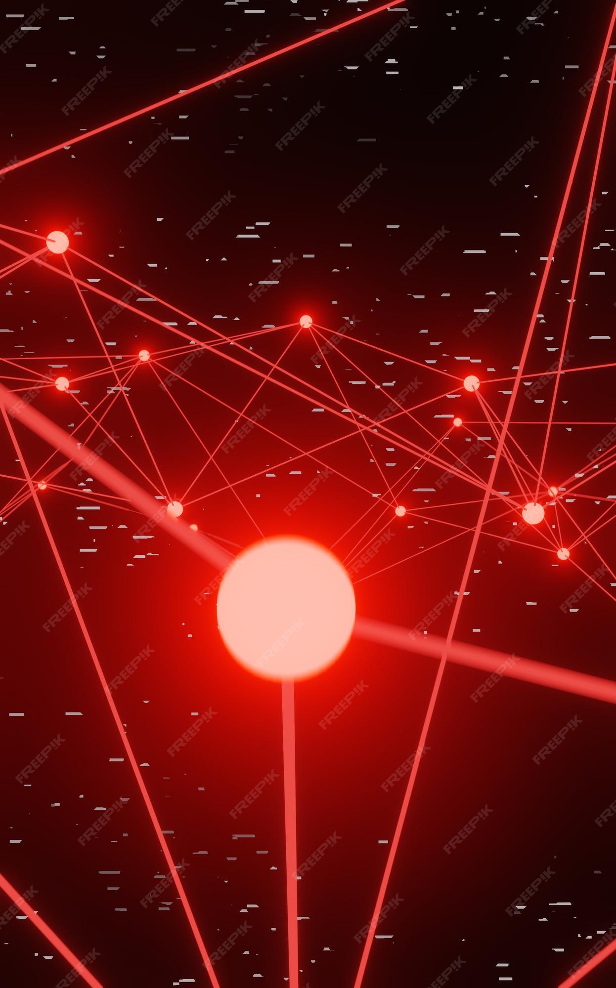 Premium Photo | Abstract red plexus background connection lines and dots for tech science ...