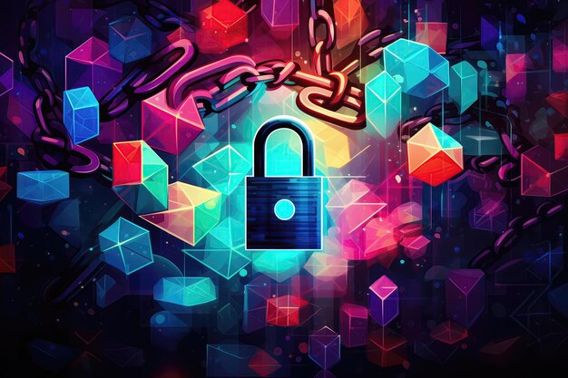 Premium Ai Image Abstract Representation Of Secure Blockchain Transactions Understanding