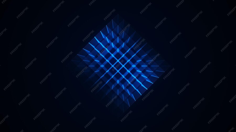 Premium Photo Abstract Scifi Cube With Particle And Line With Digital