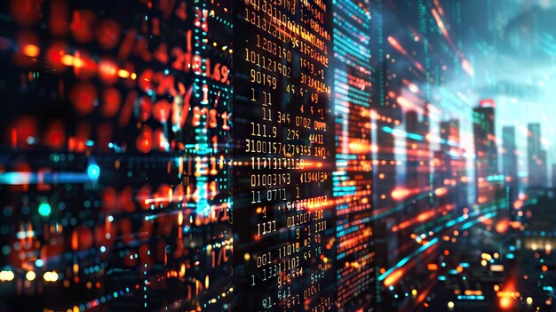 Premium Photo Abstract Software Developer Programming Binary Computer