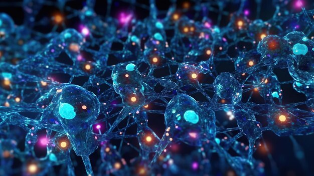 Premium Ai Image Abstract Tech Background Generative Ai
