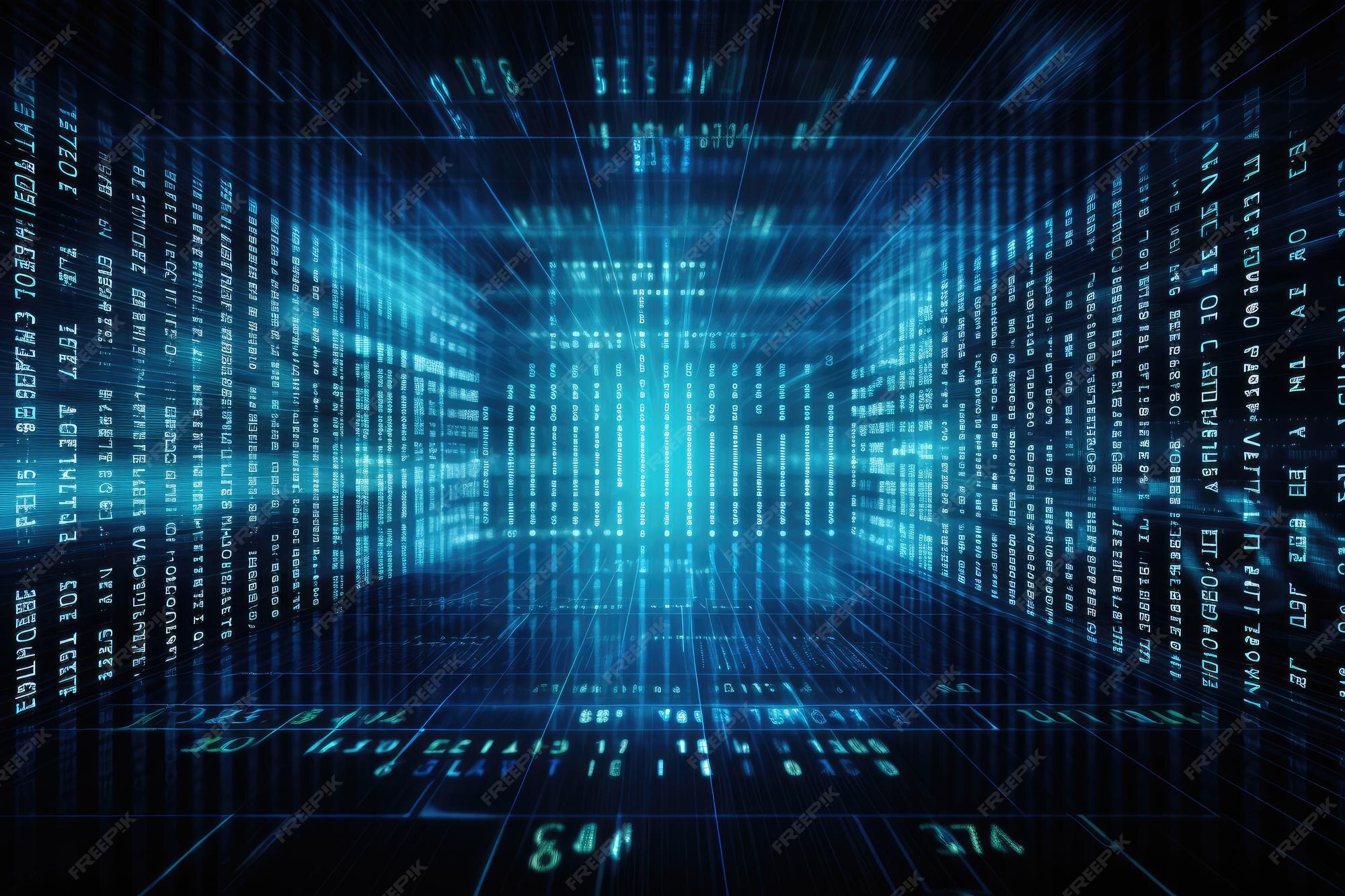 Premium Photo | Abstract technology background with binary code 3d rendering toned image AI ...