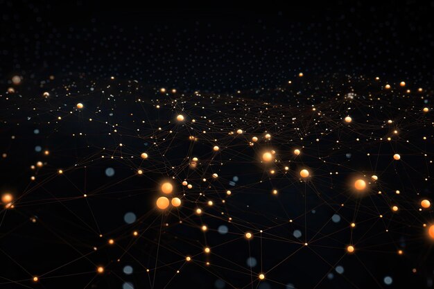 Premium Ai Image Abstract Technology Background With Connecting Dots And Lines Connection