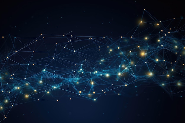 Premium Ai Image Abstract Technology Background With Connecting Dots And Lines Network Concept