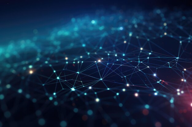 Premium Ai Image Abstract Technology Background With Connection Lines And Dots 3d Rendering