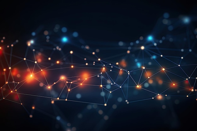 Premium Ai Image Abstract Technology Background With Connection Lines And Dots 3d Rendering