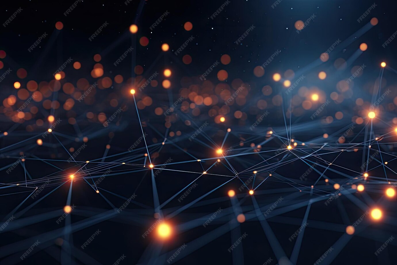 Premium AI Image | Abstract technology background with connection lines and dots 3D Rendering ...