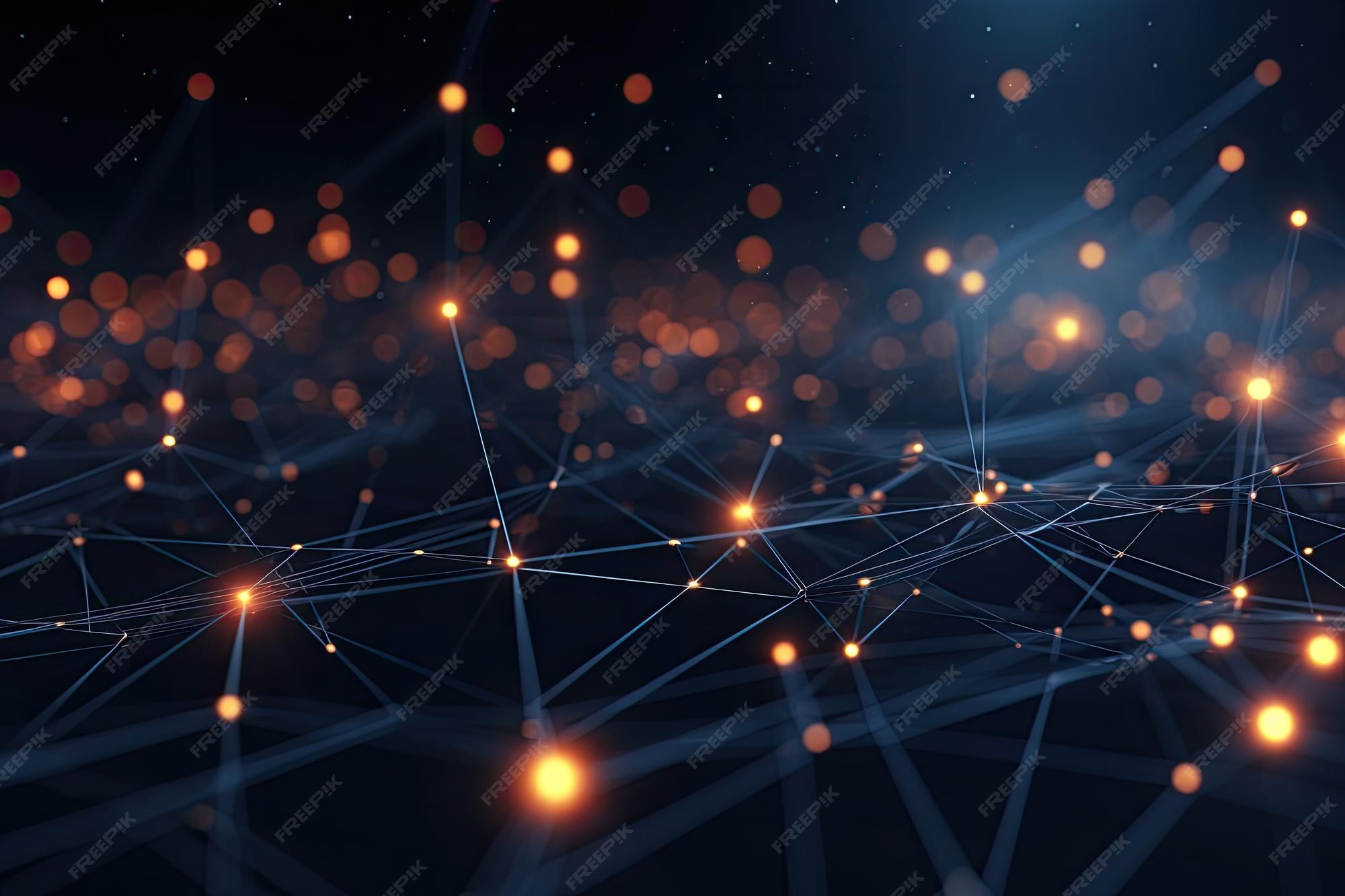 Premium Ai Image Abstract Technology Background With Connection Lines And Dots 3d Rendering