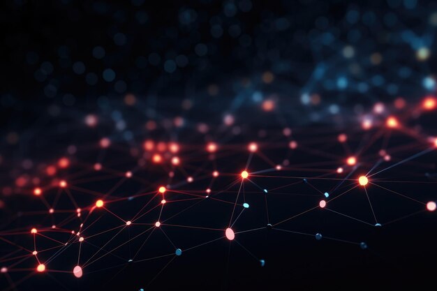 Premium Ai Image Abstract 3d Rendering Of Network Connection Structure Futuristic Background