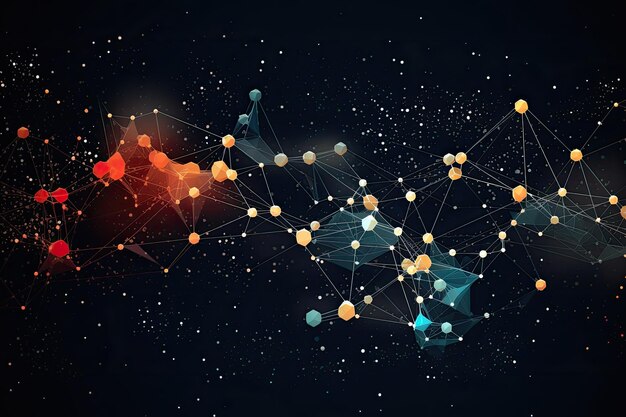 Premium Ai Image Abstract Technology Background With Connection Lines And Dots 3d Rendering