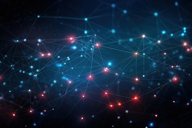 Abstract Technology Background With Connection Lines And Dots 3d Rendering Science And