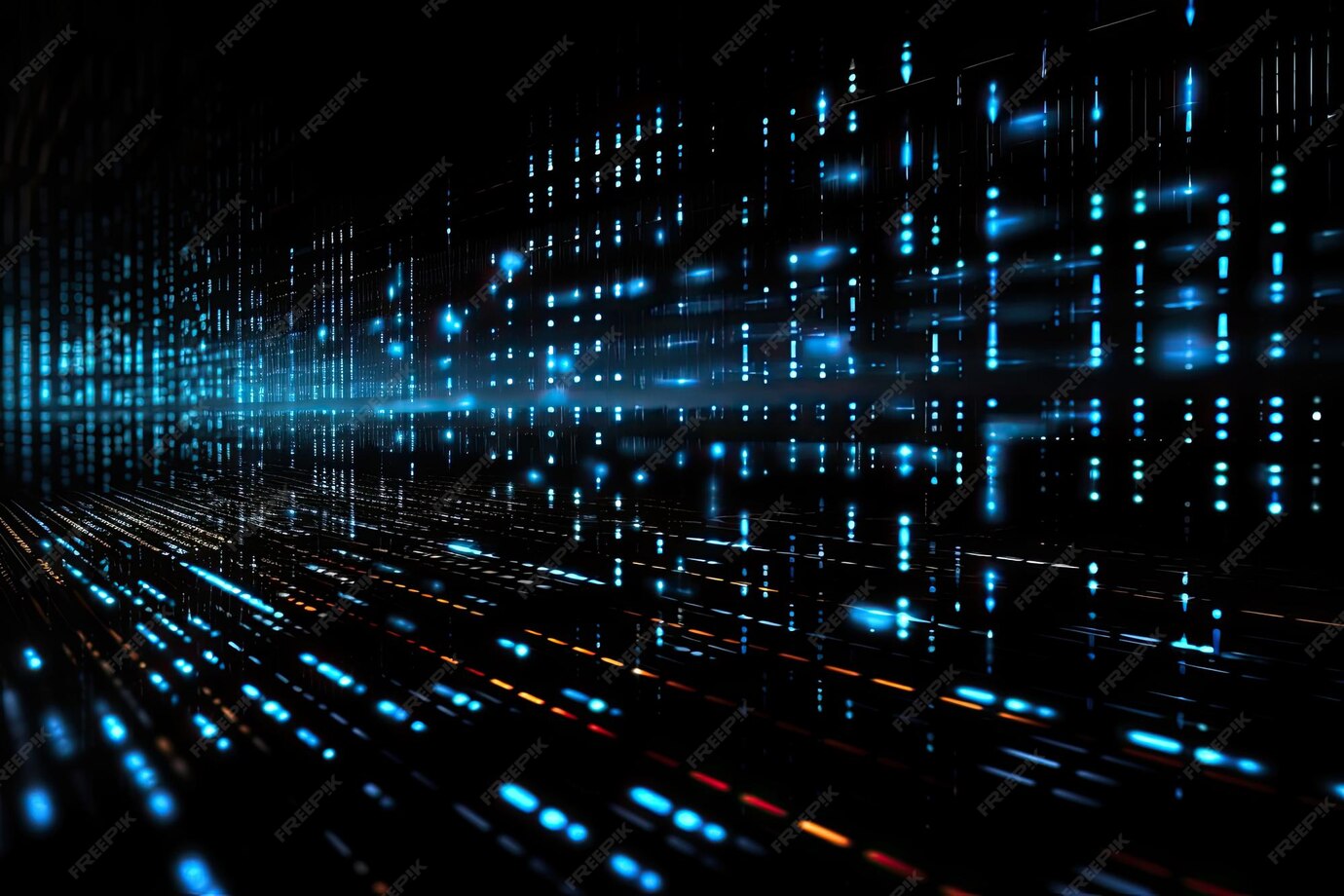 Premium AI Image | abstract technology background with glowing lines ...