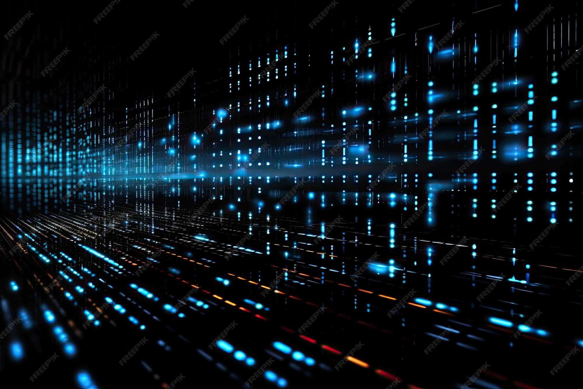 Premium AI Image | abstract technology background with glowing lines and bokeh Abstract digital ...