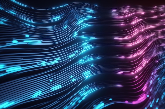 Premium Ai Image Abstract Technology Network Background Generative Ai