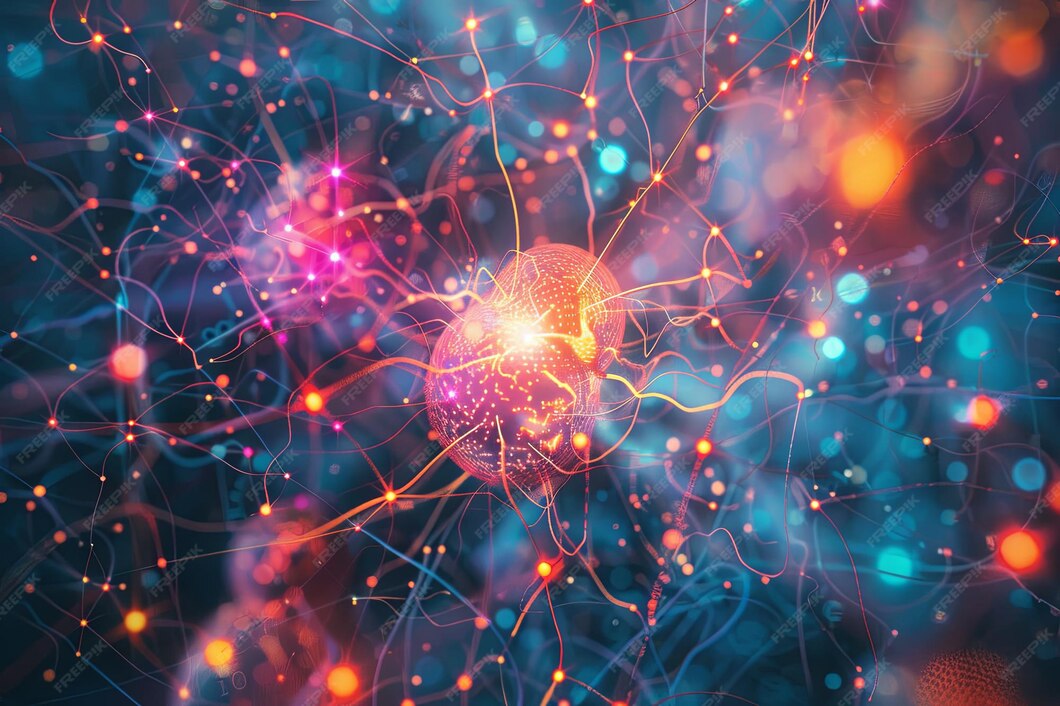 Premium Photo An Abstract Visualization Of A Neural Network With Nodes And Connections