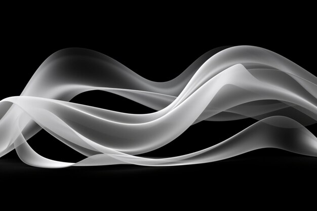 Premium Photo Abstract White Wavy Ribbons Made From Lines Curved Lines Swirls And Curves
