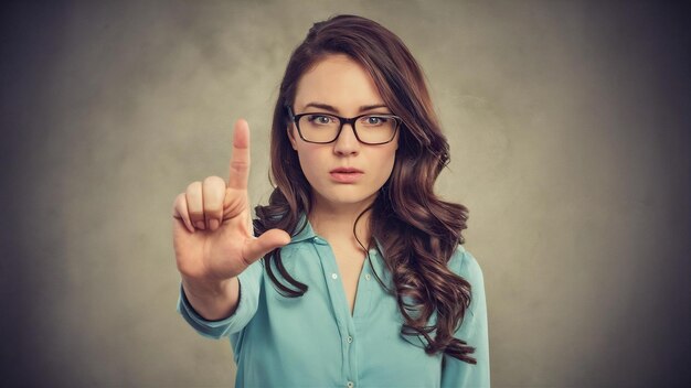 Premium Photo Adult Beautiful Woman Shaking Finger In Disapproval