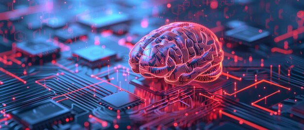 Premium Photo | An advanced hightech visualization of 3D rendering of a circuit board CPU ...