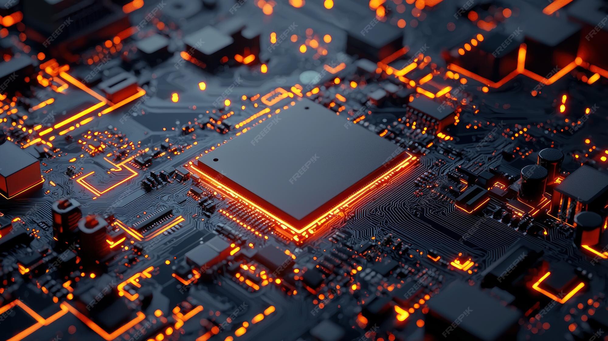 Advanced Mobile Microprocessor Chip Connecting with a Motherboard and ...