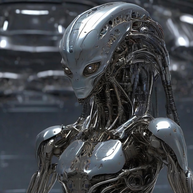 Premium Photo | Advanced robotic alien AI generated Premium Photo | Advanced robotic alien AI generated
