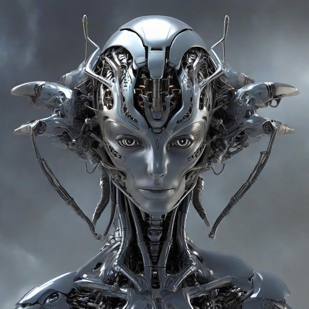 Premium AI Image | advanced robotic alien AI generated Premium AI Image | advanced robotic alien AI generated