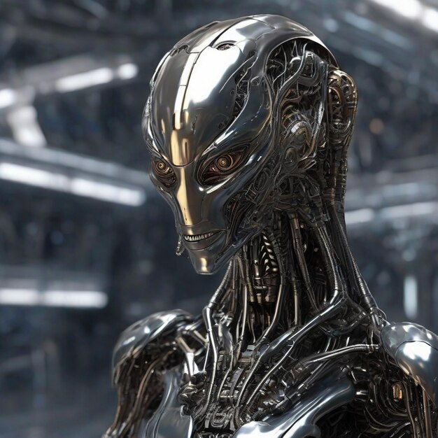 Premium AI Image | advanced robotic alien AI generated Premium AI Image | advanced robotic alien AI generated