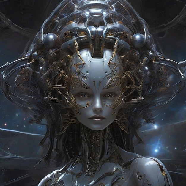 Premium AI Image | advanced robotic alien AI generated Premium AI Image | advanced robotic alien AI generated