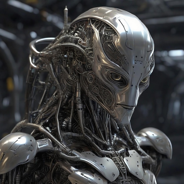 Premium AI Image | advanced robotic alien AI generated Premium AI Image | advanced robotic alien AI generated