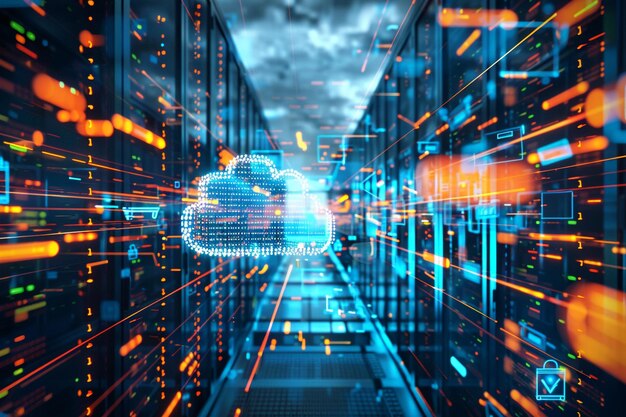 An advanced software development scene with a focus on the automation and efficiency of ...