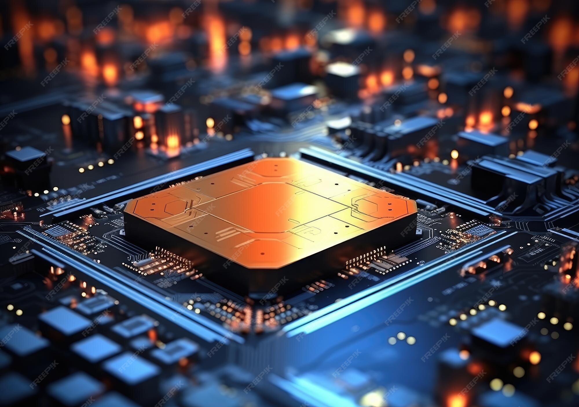 Premium AI Image | Advanced Technology Concept Visualization Circuit Board CPU Processor ...