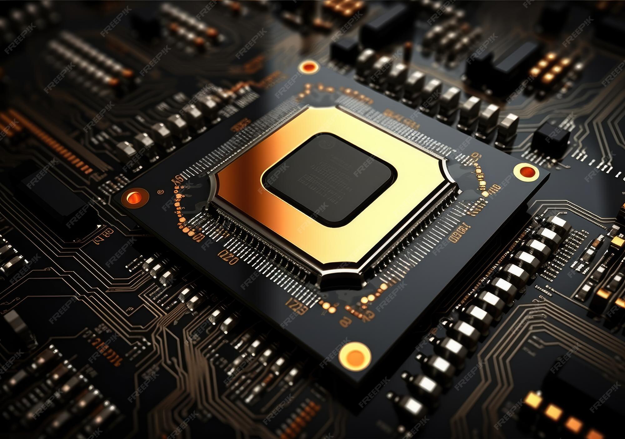 Premium AI Image | Advanced Technology Concept Visualization Circuit Board CPU Processor ...