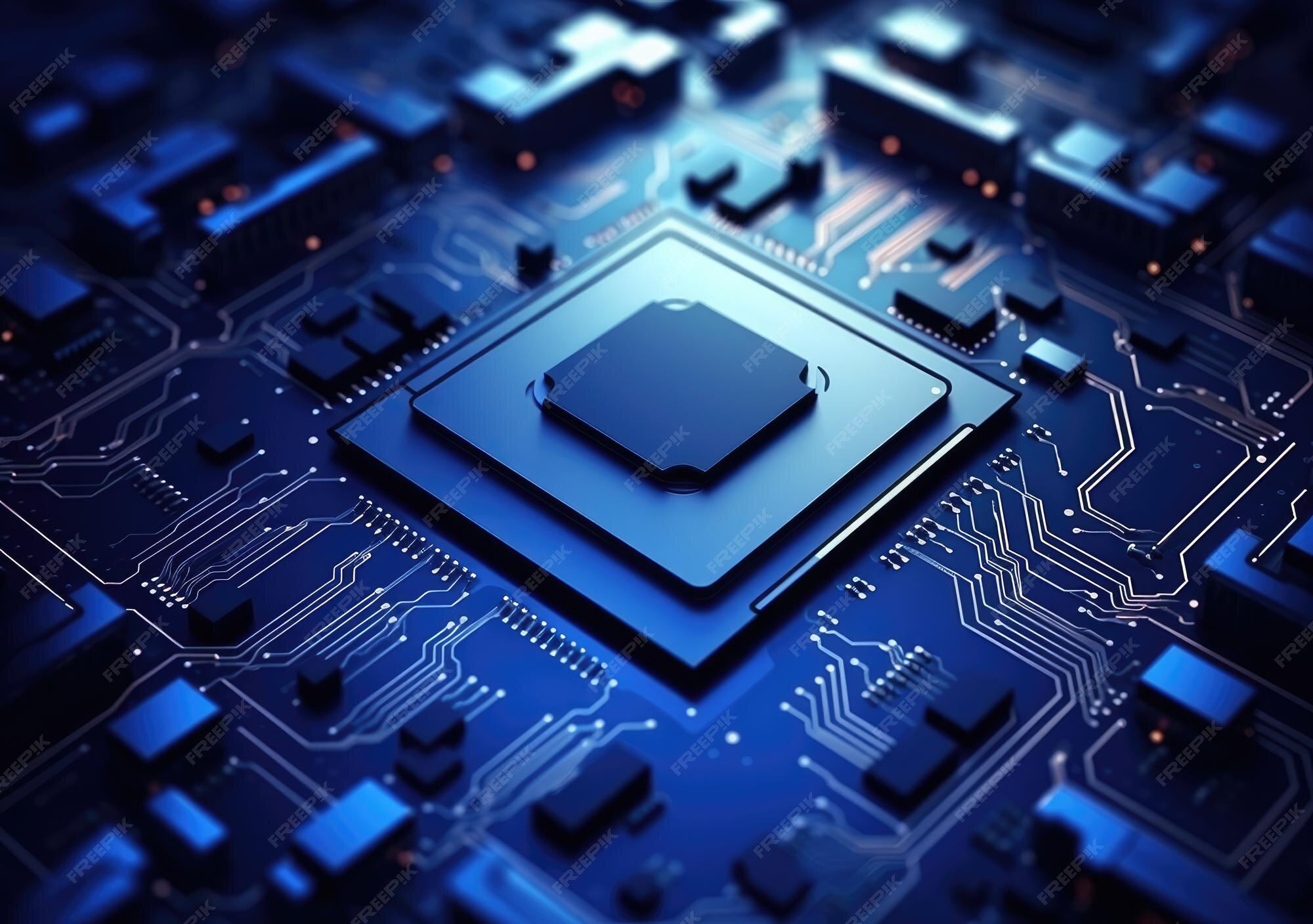 Premium AI Image | Advanced Technology Concept Visualization Circuit Board CPU Processor ...