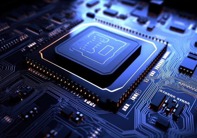 Premium Ai Image Advanced Technology Concept Visualization Circuit Board Cpu Processor