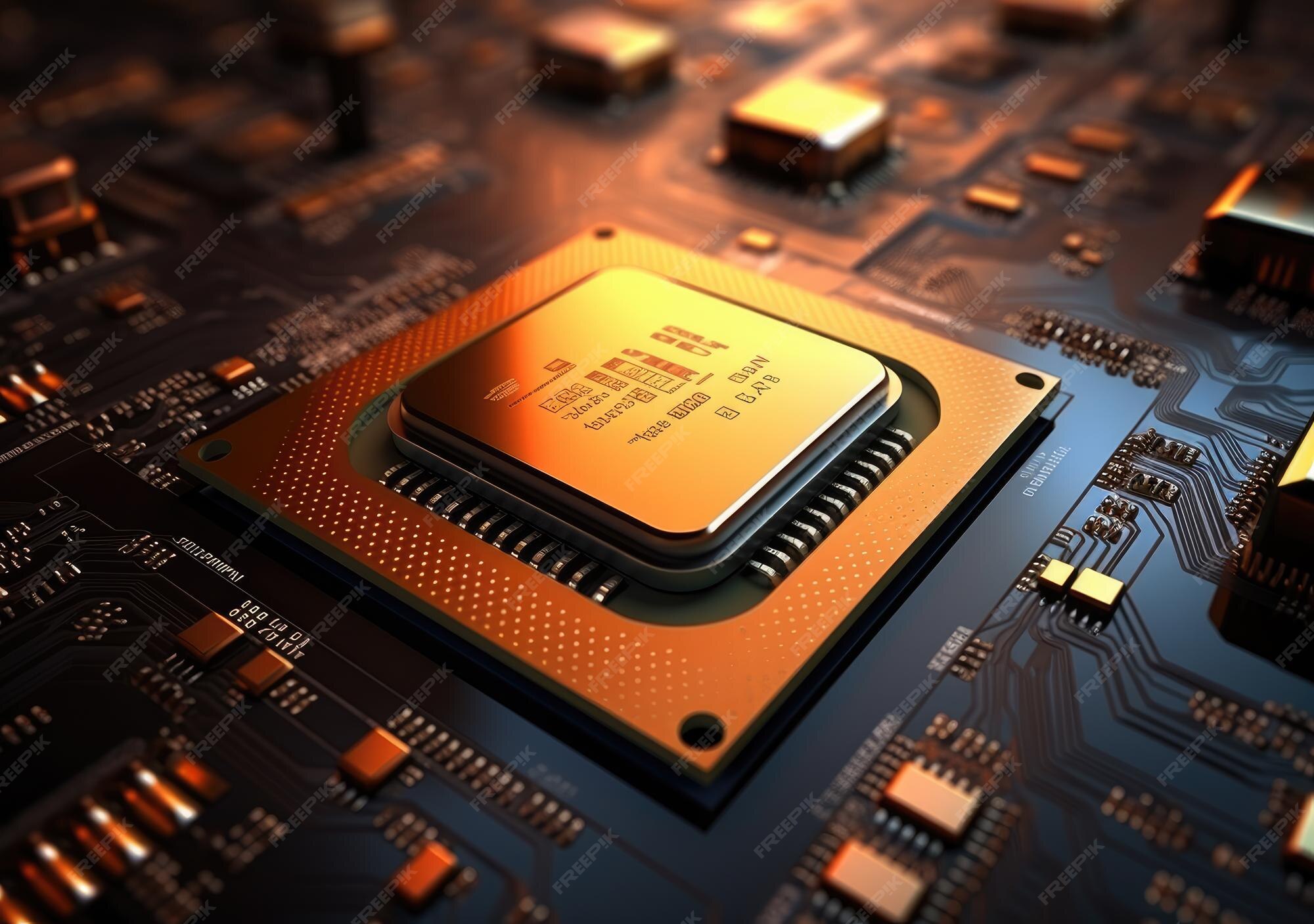 Premium AI Image | Advanced Technology Concept Visualization Circuit Board CPU Processor ...