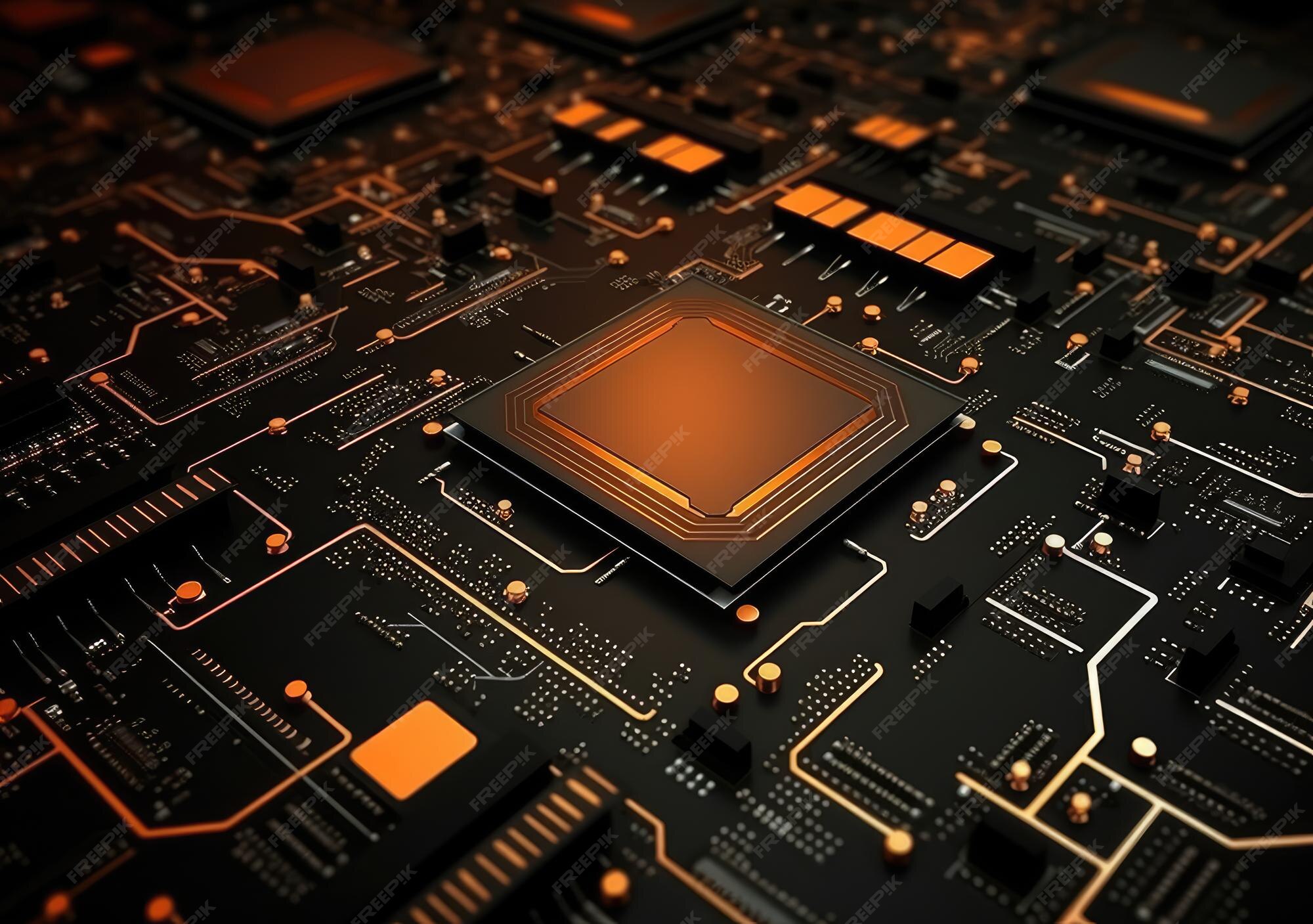 Premium AI Image | Advanced Technology Concept Visualization Circuit Board CPU Processor ...
