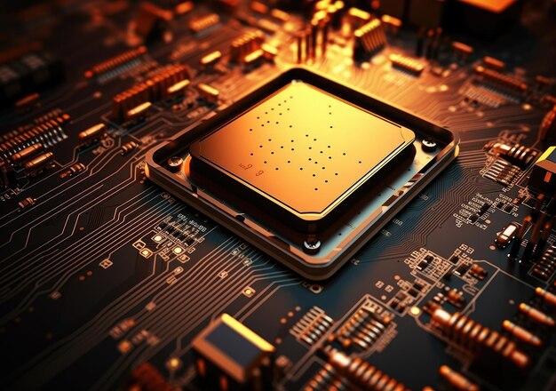 Premium Ai Image Advanced Technology Concept Visualization Circuit Board Cpu Processor