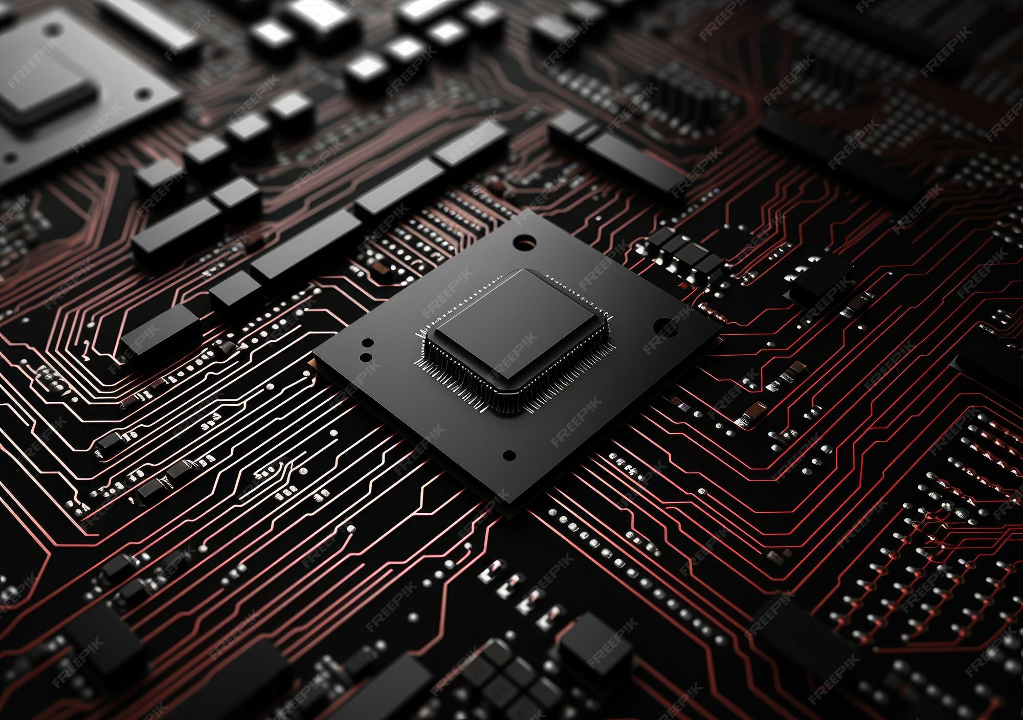 Premium AI Image | Advanced Technology Concept Visualization Circuit Board CPU Processor ...