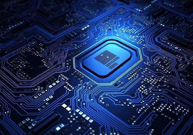 Premium AI Image | Advanced Technology Concept Visualization Circuit ...