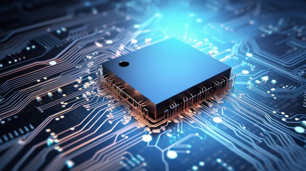 Premium Photo | Advanced Technology Concept Visualization Circuit Board ...