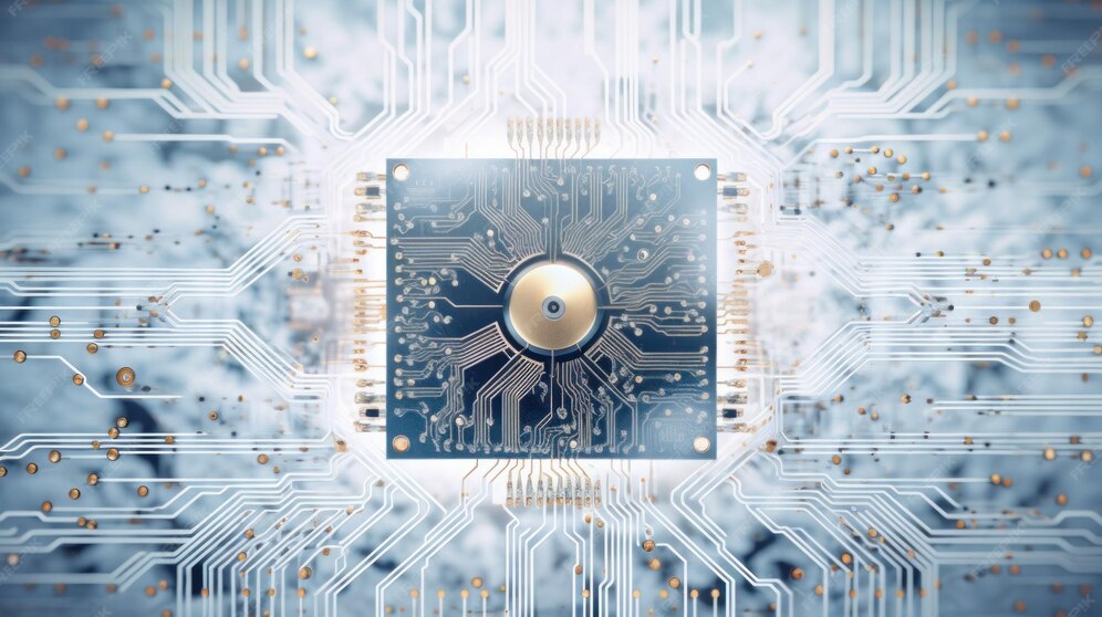 Premium Photo | Advanced Technology Concept Visualization Circuit Board CPU Processor Microchip ...